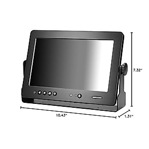 Xenarc Rugged 10.1" 1000 NIT Sunlight Readable LCD Monitor with HDMI, VGA, DVI Video Inputs, 1024x600 Native Resolution, 16x9 Aspect Ratio Contrast Ratio to 500:1-1022YH