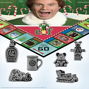 Monopoly Elf | Based on Christmas Comedy Film Elf | Collectible Monopoly Game Featuring Familiar Locations and Iconic Moments | Officially Licensed Monopoly