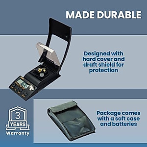 Tanita 1230 Professional Mini Diamond Scale - Japan Technology - Portable Carat Scale for Precise Gem Weighing - Energy Saving and Auto Power Off - Easy to Read 5 Digit LCD Display