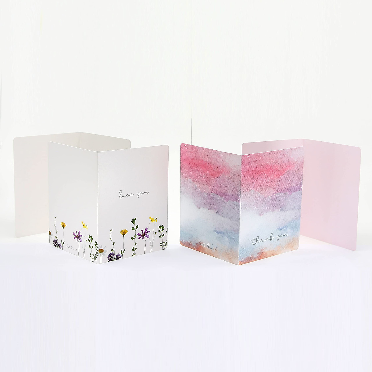 Luxurious Pink Marble & Glitter Gift Bags (4 Packs) - Medium Size 7.75" X 4.3" X 9.6" - Includes 4 Tissue Papers & 4 Cards - Perfect for Valentine's Day, Mother's Day, Bridal Shower, Parties, Weddings, Baby Shower, Anniversaries