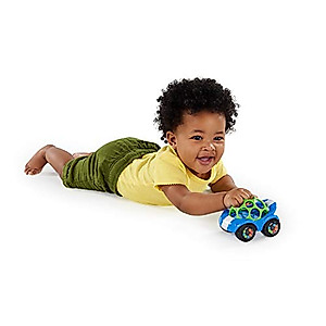 Oball Easy Grasp Rattle & Roll BPA-Free Push Car Infant Crawling Toy and Teether, 1 Pack, Age 3 Months and up, Color May Vary