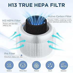TDBYWAE Original Filter Replacement for Air Purifier GL-K803, H13 True HEPA Air Cleaner Filter, 1*Piece