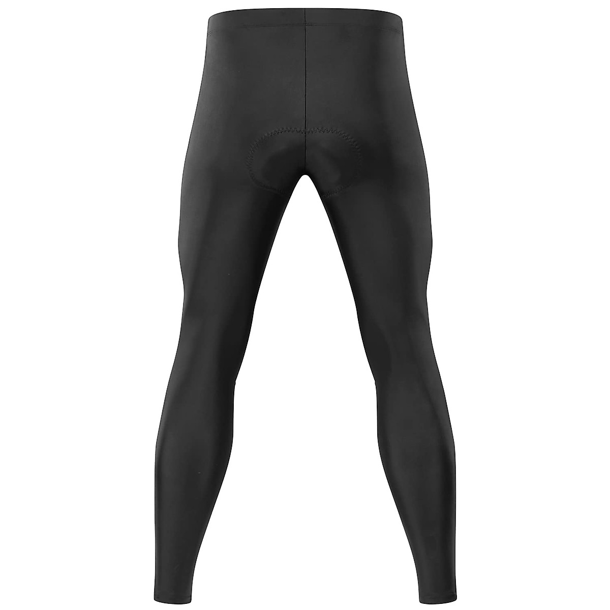qualidyne Men's Cycling Pants 4D Padded Road Bike Bicycle Tights Outdoor Biking Long Leggings Black