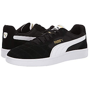 PUMA Men's Astro Kick Sneaker, Black-White-teamgold, 9 M US
