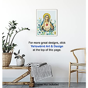 Virgin Mary Picture - Catholic Wall Decor - Mary Mother of God - Holy Mother - Christian Gifts - Religious Wall Art - Mary Mother of Jesus - Our Lady of Guadalupe - Blessed Mother - God Wall Decor