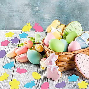 200Pcs Easter Egg Confetti Colorful Easter Bunny Confetti for Easter Baby Shower Birthday Party Decoration Suppily Easter Table Decorations