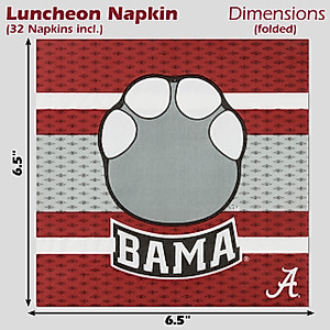 Havercamp University of Alabama Party for 24. Includes 24 Lg. Plates & 32 Luncheon Napkins. Party with Big Al! For Graduation, Tailgate, Birthday, or any Roll Tide Event