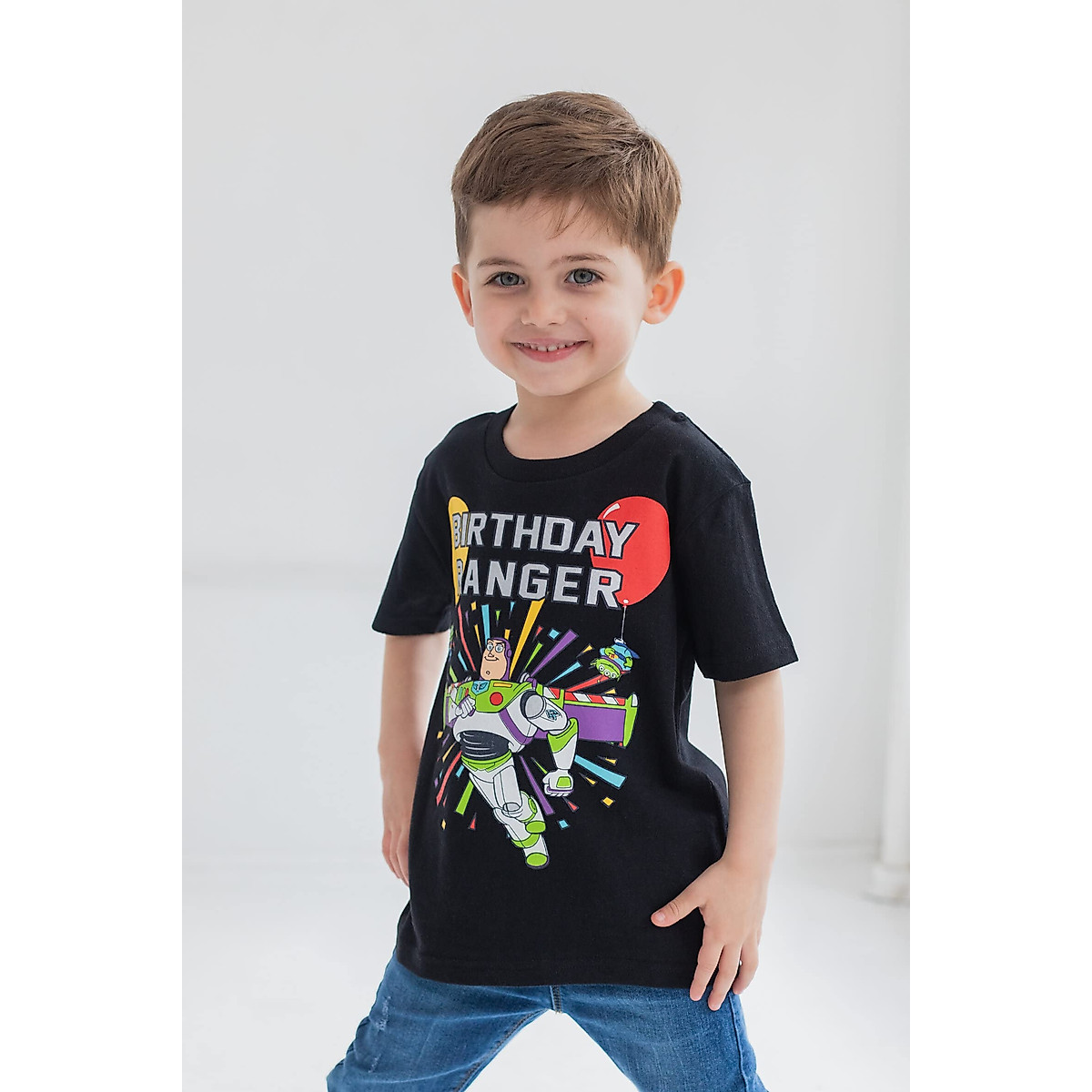 Disney Pixar Toy Story Buzz Lightyear Birthday Toddler Boys Graphic T-Shirt Toy Story Black 2T