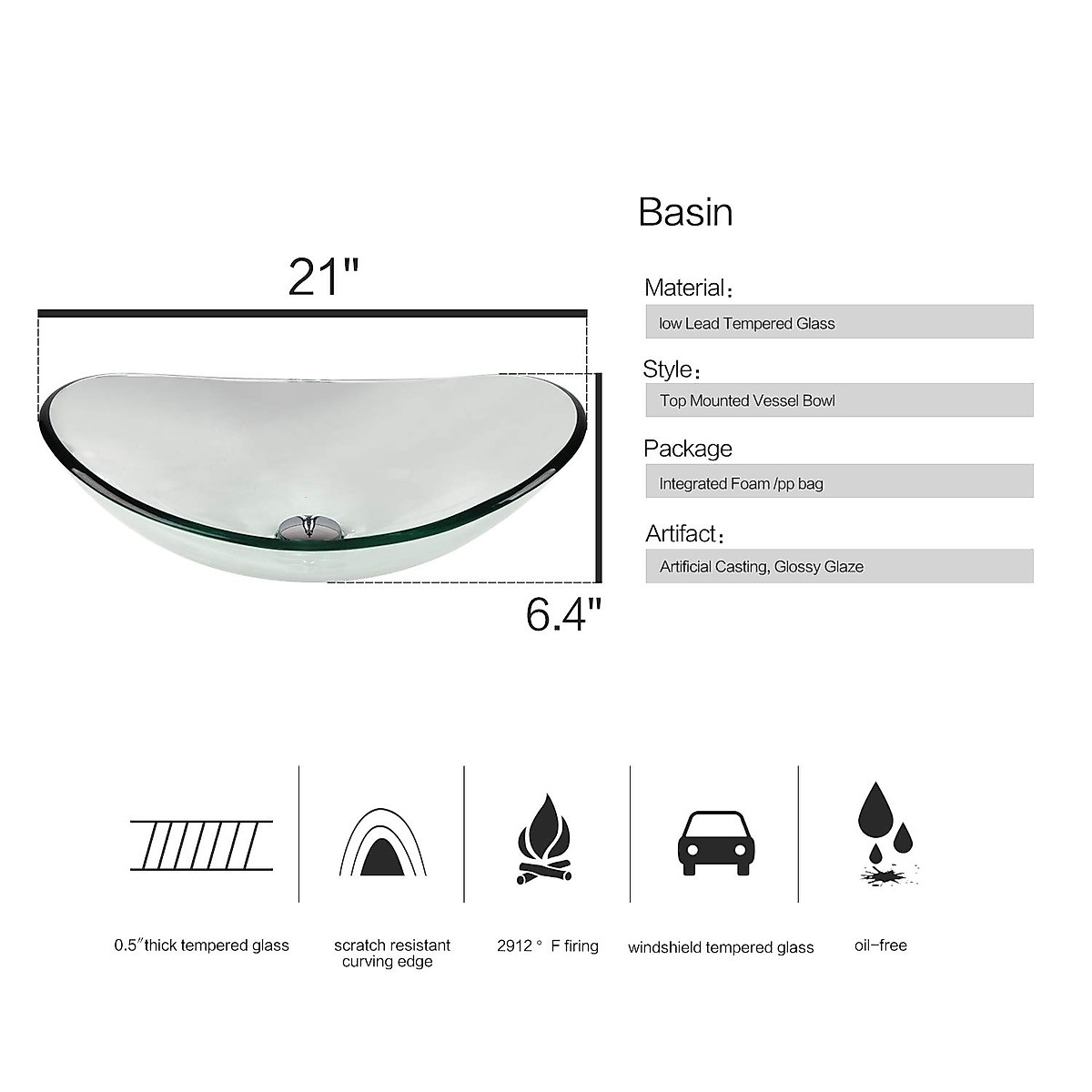 Puluomis 28-Inch Bathroom Vanity, Modern Lavatory Wall Mounted Wood Cabinet with Mirror, Wood Black Fixture, Boat Tempered Glass Sink Top with Single Faucet Hole