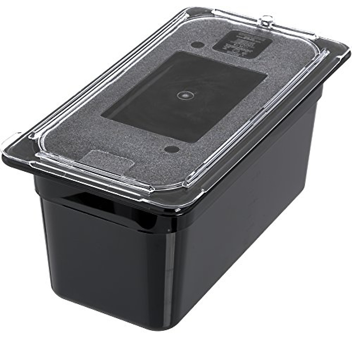Carlisle FoodService Products Plastic Food Pan 1/3 Size 6 Inches Deep Black