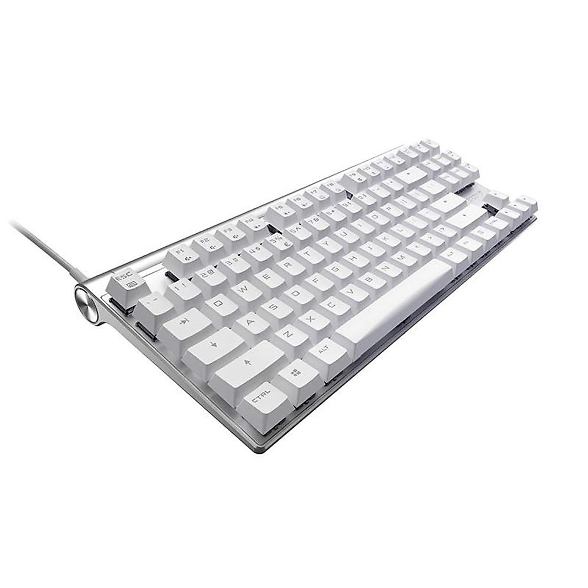 YADSHENG Mechanical Gaming Keyboard USB 2.0 Wired 87 Keys White Backlit Cherry MX Switch Mechanical Keyboard Suitable for Office and Home Use Keyboards (Color : White, Size : Brown Switch)