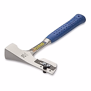 ESTWING Shingler's Hammer - 28 oz Roofer's Tool with Milled Face & Shock Reduction Grip - E3-CA