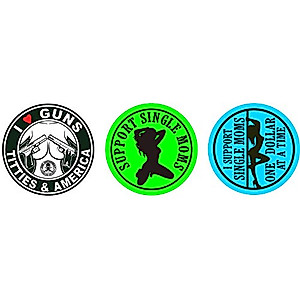 3 pcs Set I Support Single Moms - Funny Hard Hat Stickers Decals Welder, Pipefitter, Construction Helmet, Union Hardhat, Mechanic, Tool Box Stickers