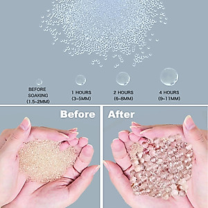 FALAMON 60000 Clear Water Beads, Water Gel Beads for Vase Filler, Floating Pearls, Christmas Decoration, Wedding Centerpiece, Floating Candles, Planting, Floral Decoration (Clear)
