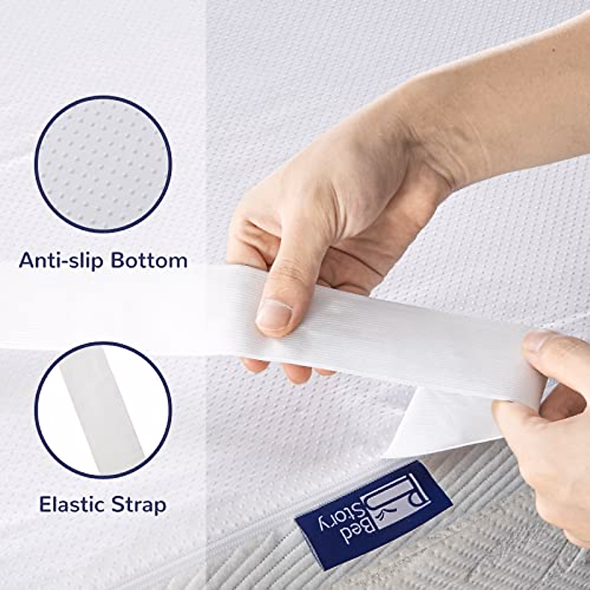 BedStory 2 Inch Full Size Memory Foam Mattress Topper Firm, Pain-Relief Bed Topper, Enhanced Cooling Pad, Gel Infused High-Density Foam Motion Isolation, Skin-Friendly Cover CertiPUR-US Certified