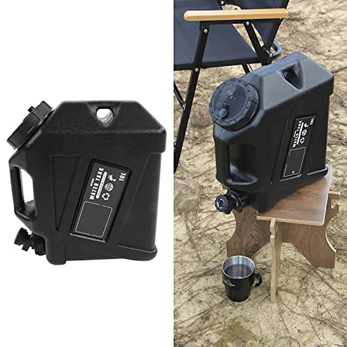 Pwshymi Portable Water Container, Easy to Operate Food Grade HDPE Multipurpose Water Container for Picnics