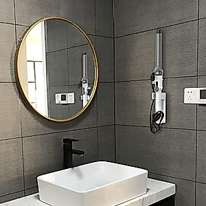 Linkidea 2 Pack Curling Iron Holder Wall Mount, Hair Styling Tool Storage Organizer, Hairdressing Hanging Rack Stick Stand for Flat Irons, Curling Wands, Hair Straighteners, Combs (White)