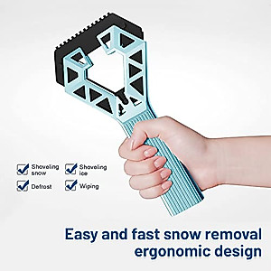 Kosctias Snow Shovel,Extendable Sponge Car Snow Brush and Ice Scraper with Aluminum Grip,Winter Tool,Auto Window Windshield Snow Brush,Ice Scraper for Car Truck SUV,Snow Removal