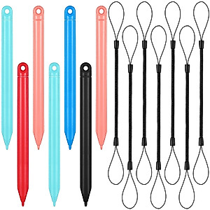 Replacement Stylus Drawing Pen and Lanyard Set for LCD Writing Tablet 4.7 Inch Colorful Drawing Tablet, Kids Drawing Pads, Doodle Board (7 Pack Stylus Pens and 7 Lanyards)