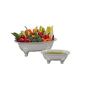 BIA Cordon Bleu 10" x 6" x 3.5" Porcelain Bathtub Dish, White