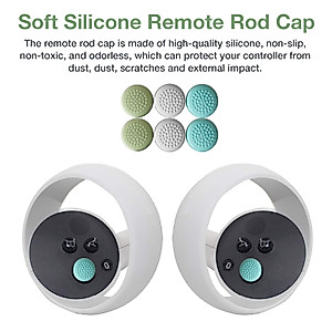 for Oculus Quest 2 Accessories, Quest 2 VR Silicone face Cover, VR Shell Cover,Quest 2 Touch Controller Grip Cover,Protective Lens Cover,Disposable Eye Cover (1)