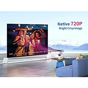 Projector with WiFi, 2023 Upgrade 9000L [100" Projector Screen Included] Projector for Outdoor Movies, 1080P Supported Mini Projector Compatible with TV Stick, iOS, Android, PS5