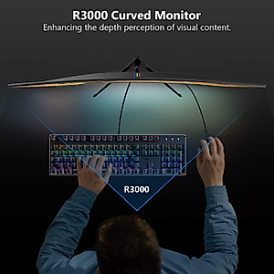 Z-Edge UG32F 32-inch Curved Gaming Monitor 16:9 1920x1080 200Hz Frameless LED Gaming Monitor, AMD Freesync Premium Display Port HDMI Built-in Speakers