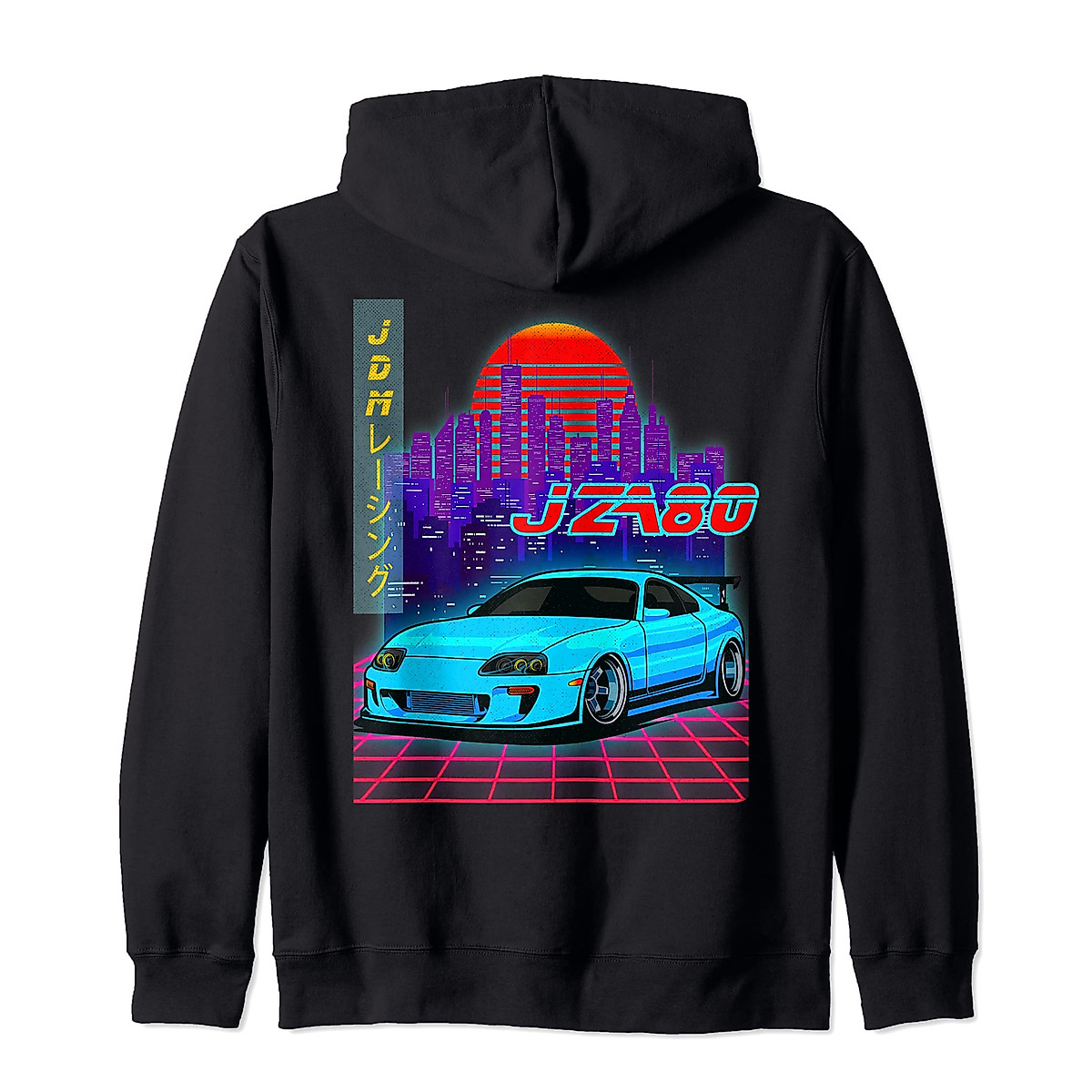 JDM Japanese Automotive Retro Tuner Car Zip Hoodie
