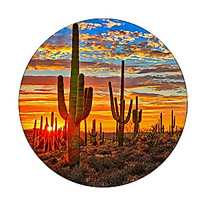 Arizona Nevada Desert Real Cactus Plant Sunset Western Lands PopSockets PopGrip: Swappable Grip for Phones & Tablets