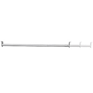Design House 205823 Adjustable Hanging Closet Rod 30 48-Inch, White Finish, inch inch