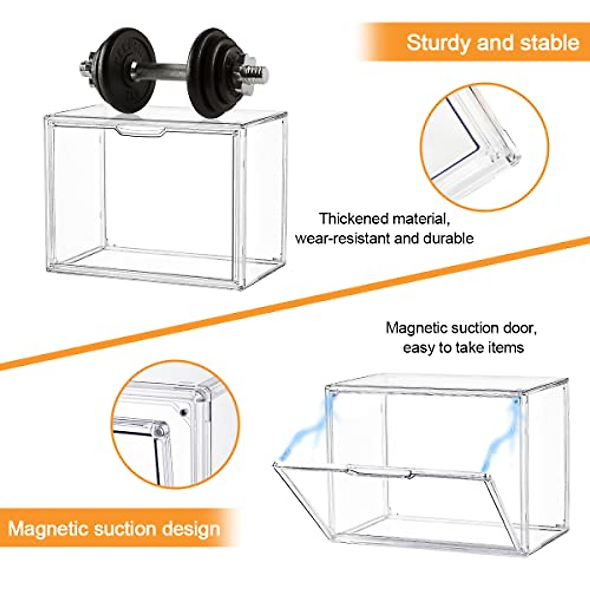 GZHOK 4 pack Clear Plastic Purse Organizer for Closet,Handbag Storage,Purse Storage Organizer,Clear Display Storage for Wallet,Shoes,Book,Cosmetic,Toys,Clothes