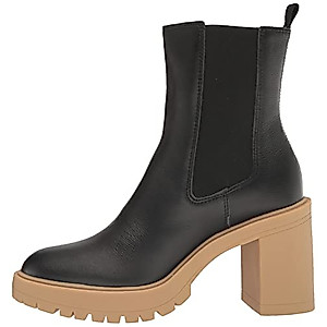 Dolce Vita Women's Coen Fashion Boot, Black Leather H2O, 9