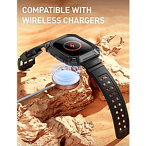 SUPCASE for Apple Watch Ultra Case with Band (Unicorn Beetle Pro), [2X Screen Protector] [Military-Grade Drop Protection] Rugged Men Cover with Adjustable Strap Band for iWatch Ultra 2/1, Black