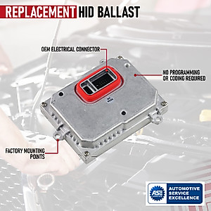 HID Xenon Headlight Ballast - Control Unit Module - Replaces 307 329 115, 8e0 907 391b, 1307 329 098 - Compatible with Audi, Cadillac & More - A4, S4, RS4, A3, DTS, MKX, 9-7x, C300