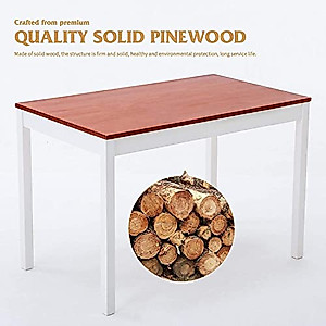 Alohappy Dining Table Set Wood Kitchen Table Dining Table and Chairs 3PCS for 2 Person for Saving Space Dinning Room Restaurant Pub, Red