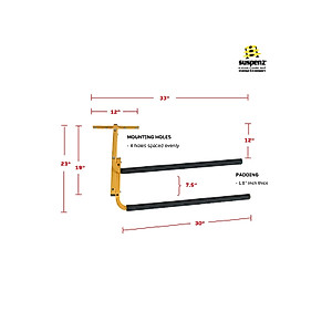 Suspenz Kayak Storage Rack, Ceiling/Under Deck Garage Hanger for 2 Kayaks and SUPs, Yellow, 11-7800