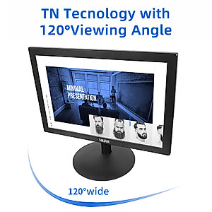 Thinlerain 15 inch PC Monitor Desktop Monitor with 1440×900, Small Monitor with 16:10 LED Monitor, TFT Panel, 60 Hz, 5Ms, VGA, HDMI, Built-in Speakers