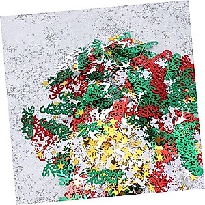 NOLITOY New Year Confetti Christmas Table Decor Star Table Scatters Snowflake Glitter Confetti Christmas Tree Decoration Ornaments Elk Decor Metal Trim Christmas Confettis Mix Star Catalog