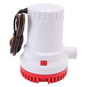 Bilge Pump, Bilge Pumps for Boats, Bilge Pump Silent Boat Submersible DC Micro Drain Marine Sewage for Pond Pool 2000 GPH (12V)