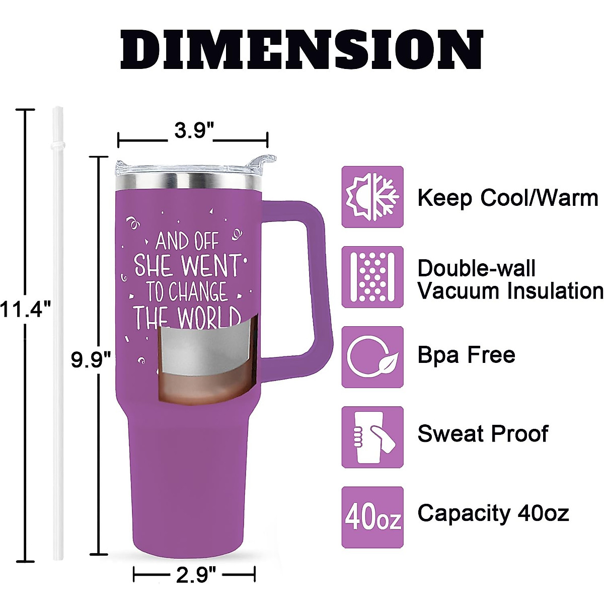 sxmluedn She Believed She Could So She Mastered It Masters Graduation Gifts for Her Him Masters Degree Tumbler Coffee Mug 40oz with Handle and Straw