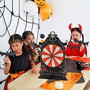 Poen Halloween Games for Adults Fortune Wheel Board Game Halloween Party Game Spinner Wheel Fortune Decor for Adults Carnival Party Game Casino Tabletop Supplies