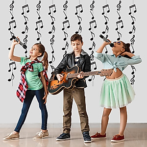 12 PCS Musical Note Banners Music Themed Party Decorations Hanging Swirl Musical Notes Garland Kit Music Note Paper Cutouts for Music Concert Music Themed Birthday Wedding Baby Shower Party Decor