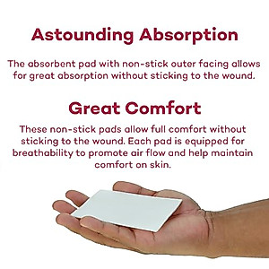 Dealmed Sterile Non-Adherent 2" x 3" Gauze Pads Non-Adhesive Wound Dressing, Highly Absorbent & Non-Stick, Painless Removal-Switch, Individually Wrapped for Extra Protection (Box of 100)