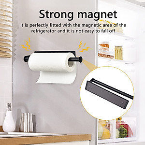 aceyoon Paper Towel Holder,Self Adhesive Magnetic Paper Towel Holder, 13inch Paper Towel Rack Wall Mount Under Cabinet with Screws，Paper Towel Bar for Kitchen Bathroom Pantry