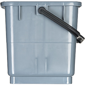 Carlisle FoodService Products Carlisle 363301923 Polypropylene Rectangular Squeegee Bucket, 6 Gallon Capacity, 20-1/2" Length x 10-1/2" Width x 11-1/4" Height, Gray(Pack of 3)