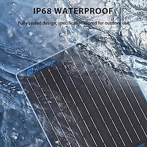 Nicesolar 10W 12V Solar Panel Car Battery Trickle Charger & Maintainer with Cigarette Lighter Plug & Alligator Clip for Car Automotive Motorcycle Boat Marine Snowmobile Watercraft RV