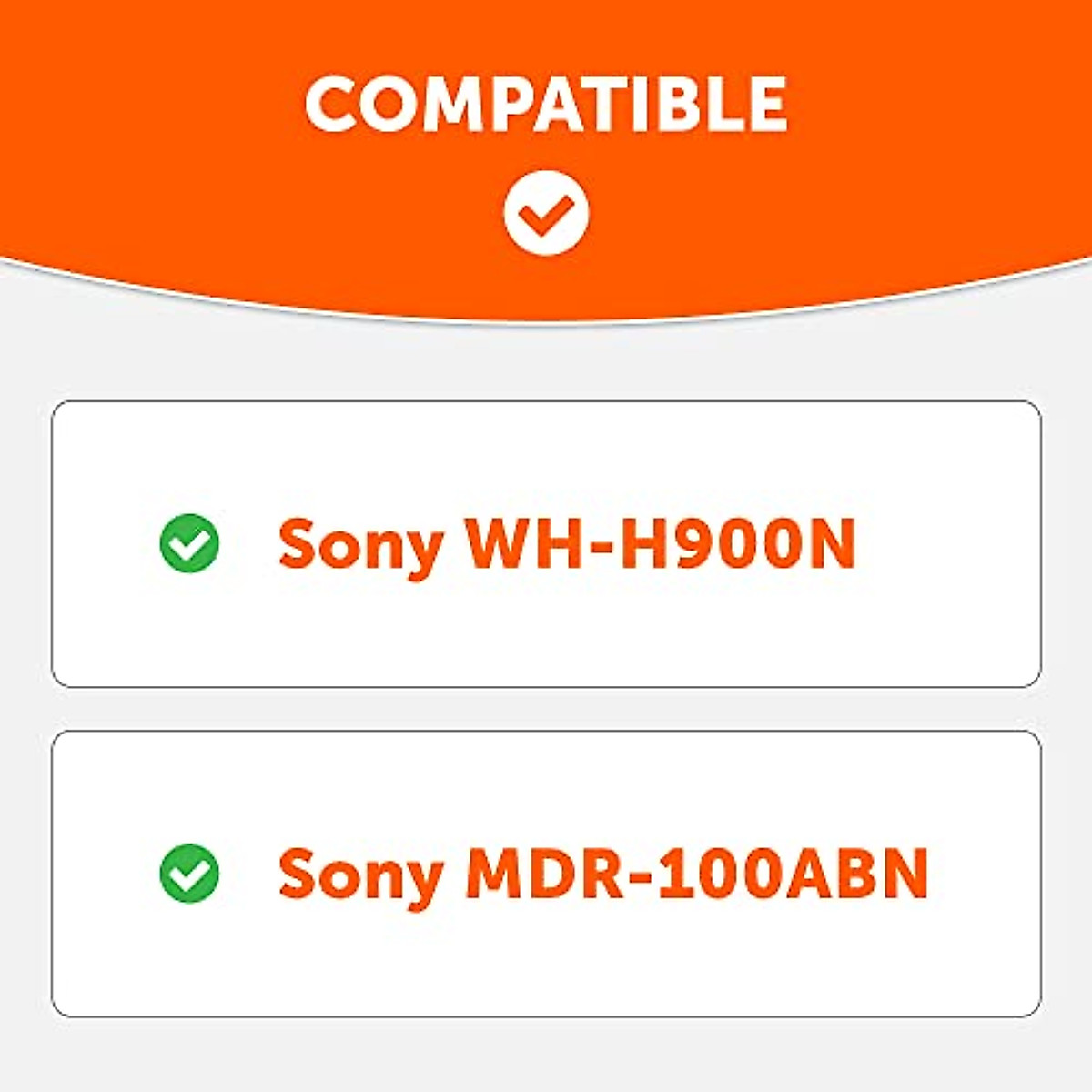 WC Thick Earpads for Sony Wh-900N and MDR-100ABN Headphones by Wicked Cushions - Soft PU Leather Cushions, Luxurious Noise Isolating Memory Foam, Added Thickness | Black