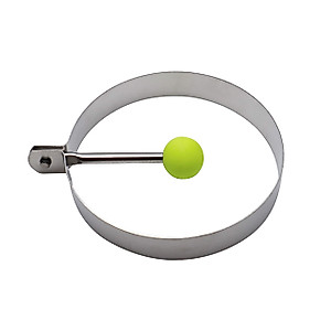 Excelity 4 Sets Stainless Steel Fried Egg Shaper Poachers Pancake Ring Mold for Kitchen Cooking Breakfasts Tools