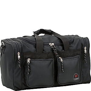 Rockland Duffel Bag, Black, 18.5 in X 10.5 in X 8.5 in
