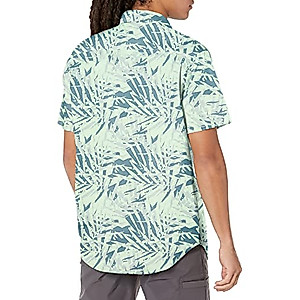 Columbia Men's Rapid Rivers Printed Short Sleeve Shirt, Metal Dye Palms, X-Large